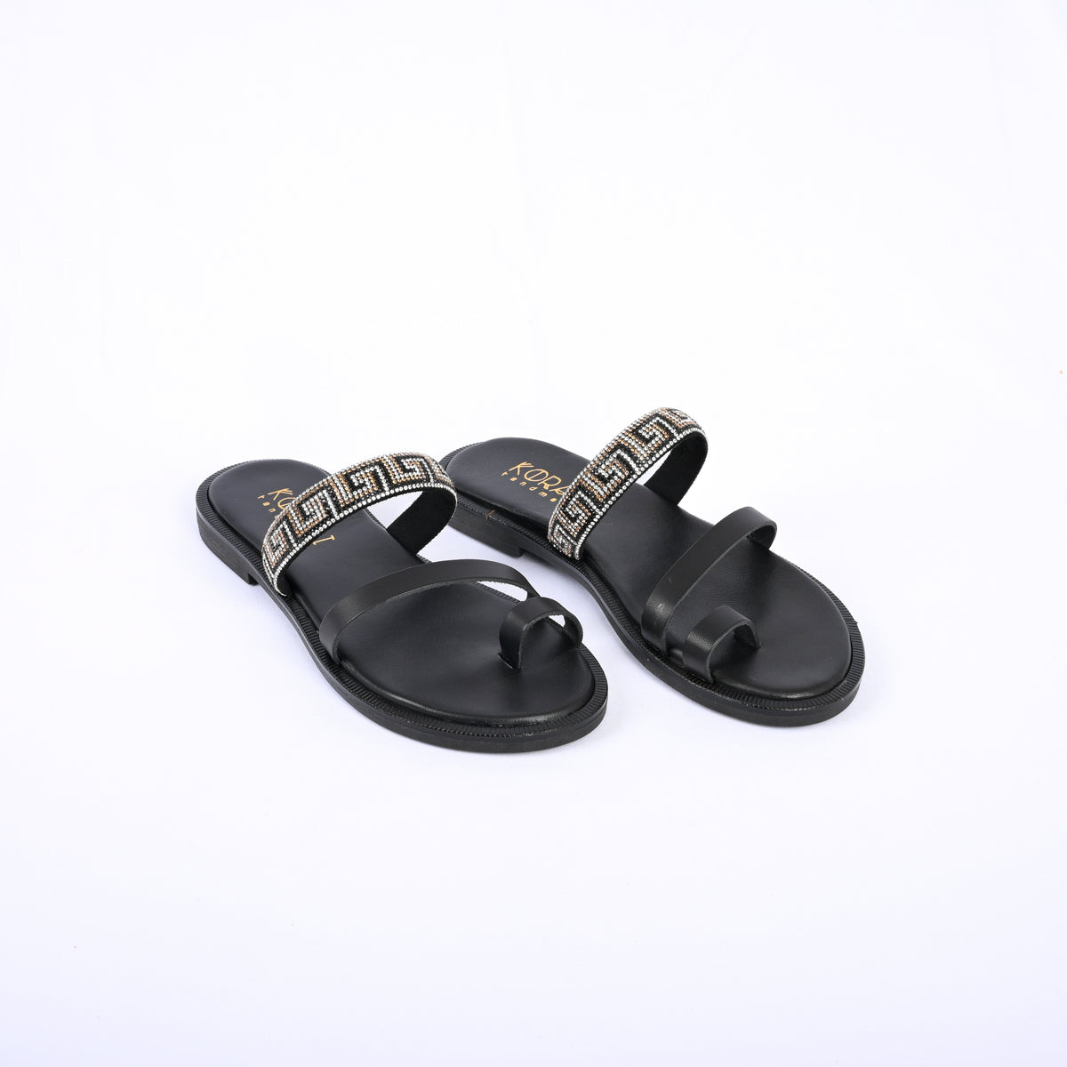 EVDOKIA Greek Pattern Leather Strappy Sandal – Korali Handmade